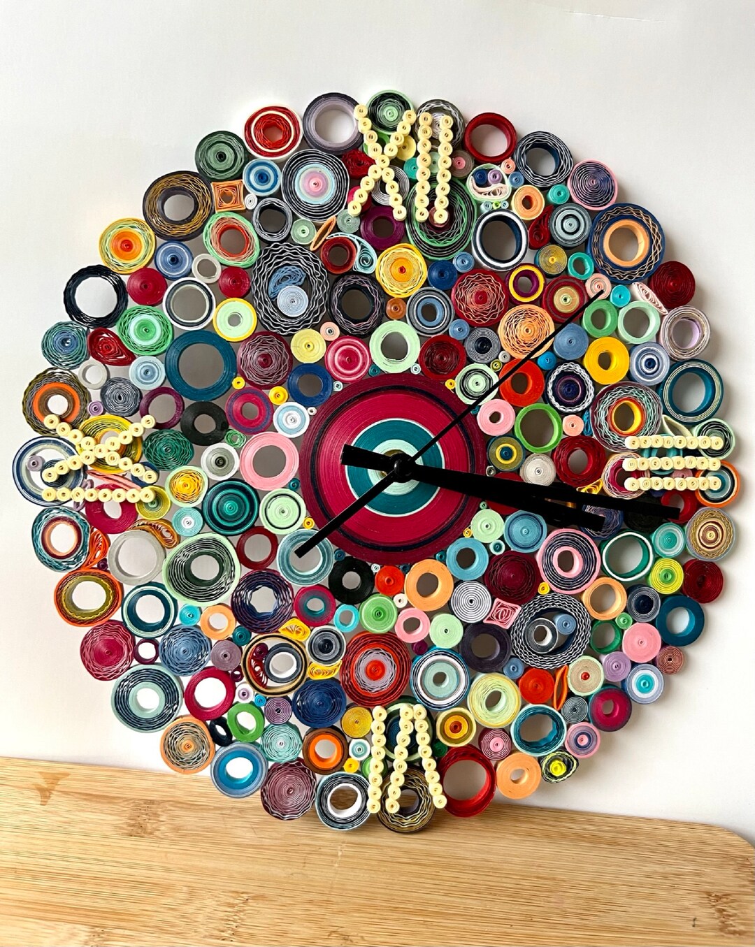 30cm Wall Clock 06 Quilling Paper Art Handmade Wall Clock Gift - Etsy