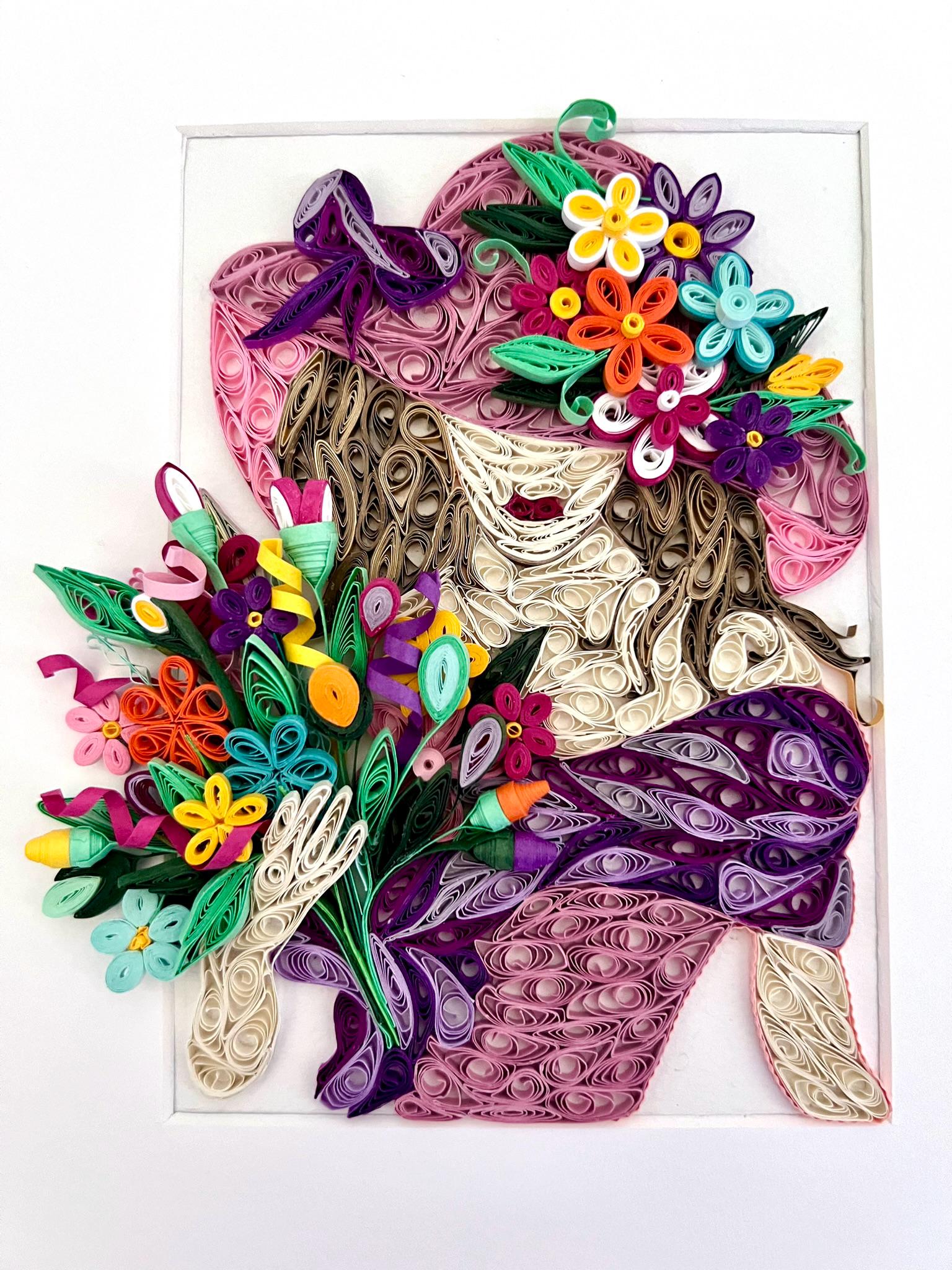 Lady ,quilling Paper Art,handmade,home Decor,gift,nature - Etsy