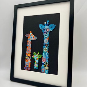 Giraffe Frame,children's Room Decoration,jungle,quilling Paper Art ...