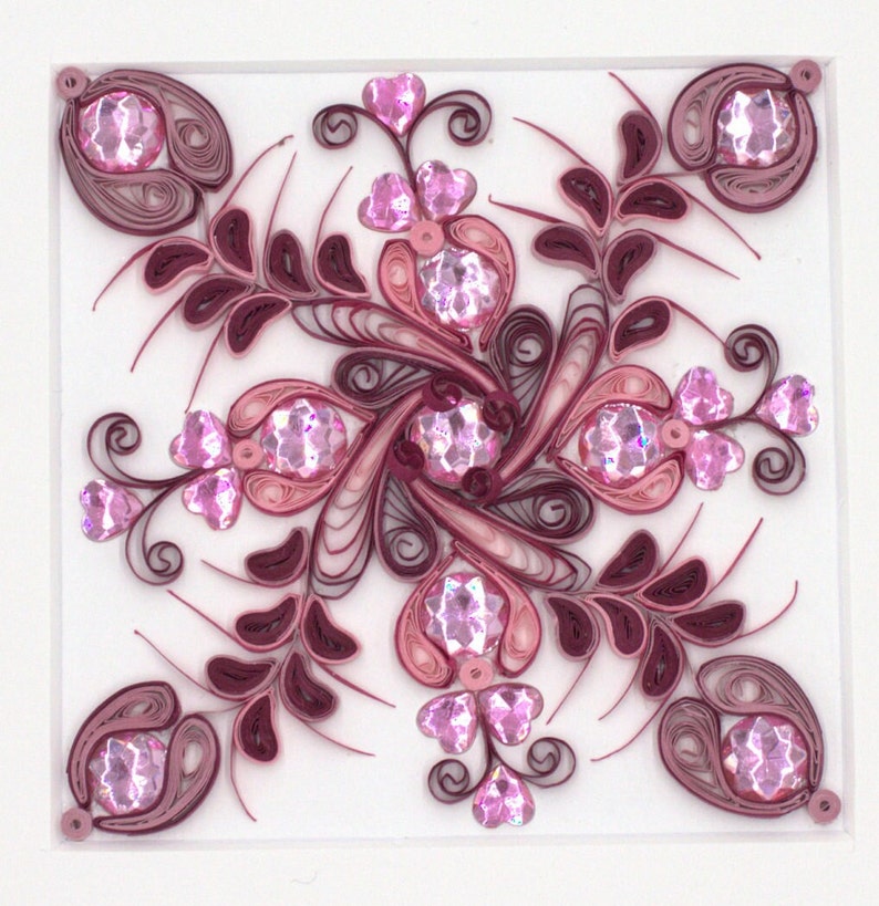 Rhinestone Quilling Art Fuchsia With Strass - Etsy