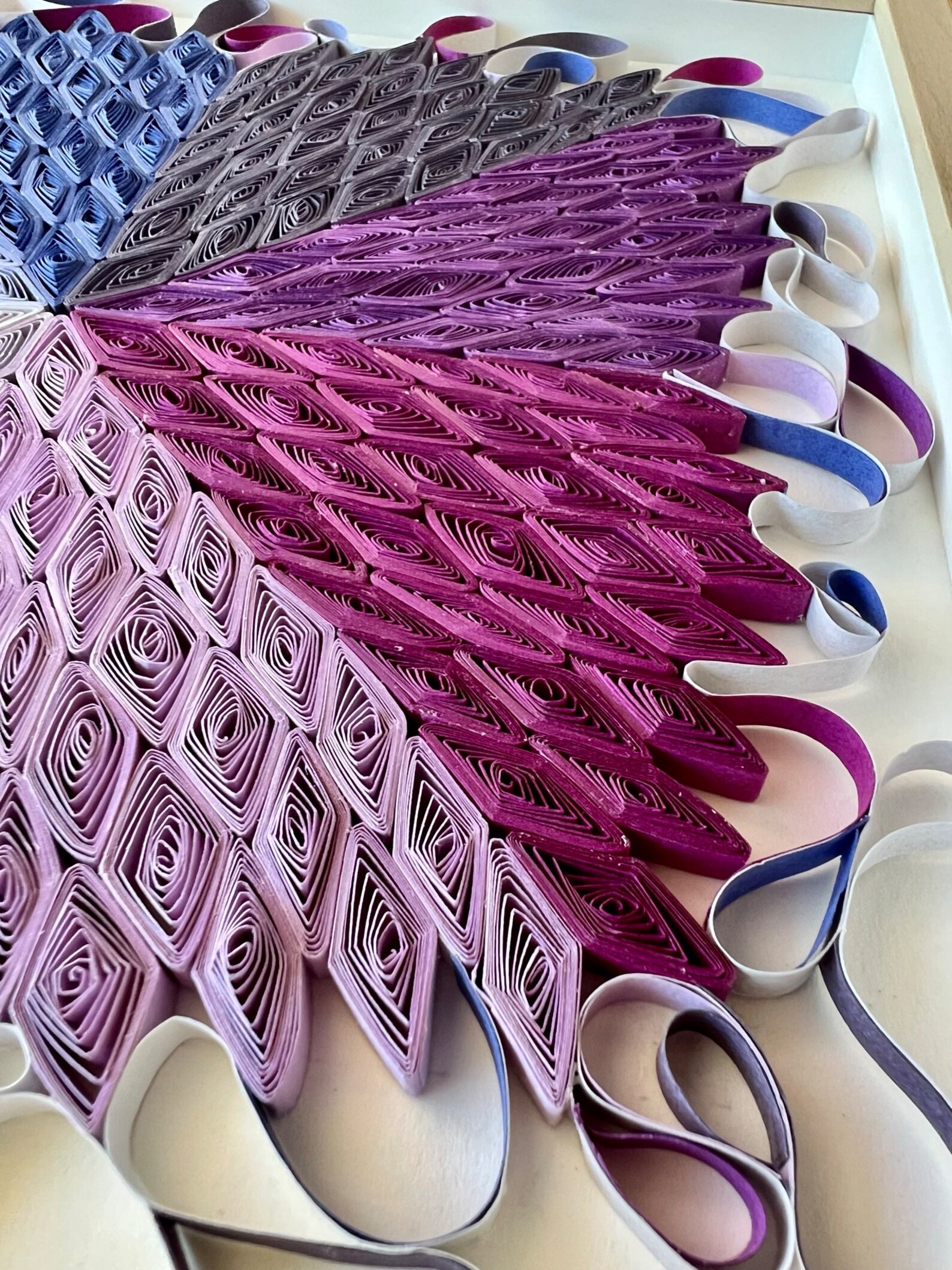 Frame Lavender Flower, Quill Paper Art,handmade,home Decor,wall Hanging ...