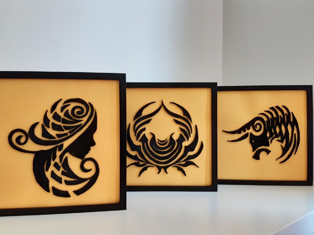 Zodiac Signs Astrology Frame,quilling Paper Art, Handmade,homedecor ...
