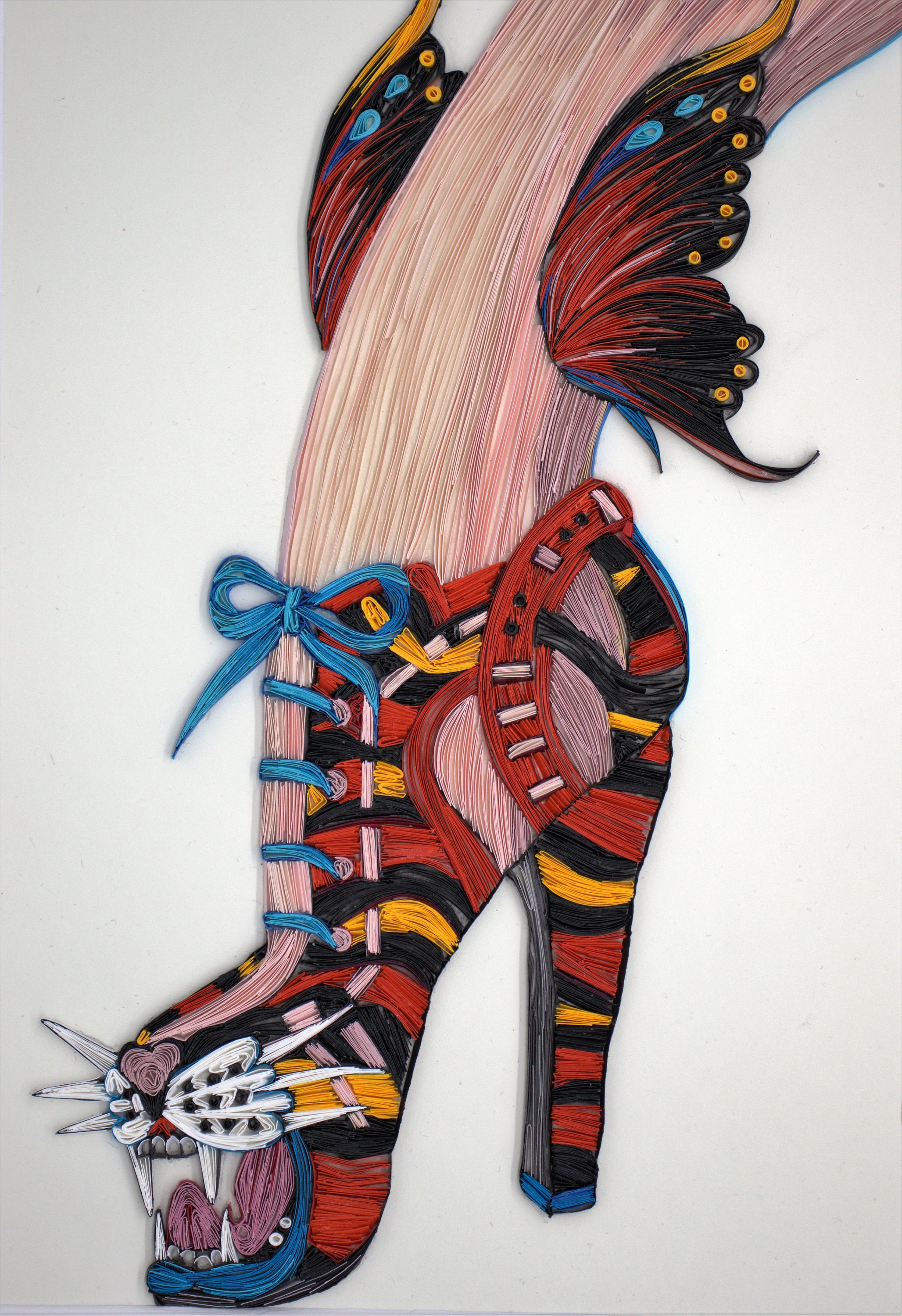 Frame Tiger Shoe Framed Quilling Paper Art, Handmade,homedecor, Wall ...