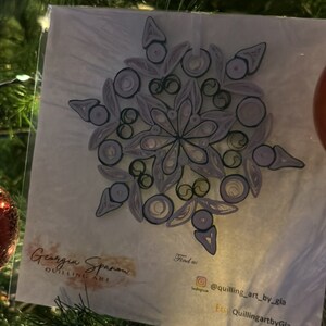 Red/green Snowflake Christmas Ornament, Handmade, Holiday, Gift ...