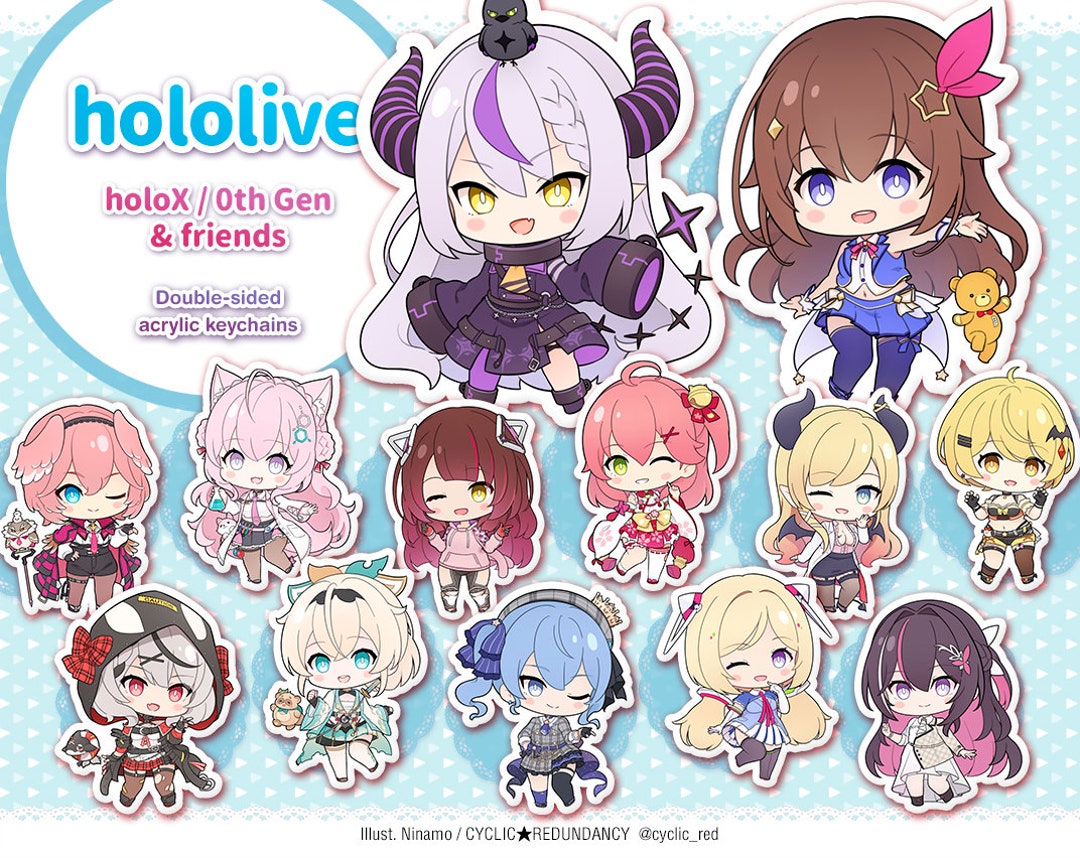 Hololive Holox/0th Gen & Friends | Acrylic Keychains + Stickers - Etsy