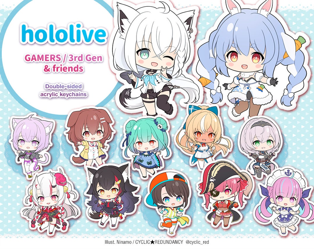 Hololive Gamers/3rd Gen & Friends | Acrylic Keychains + Stickers - Etsy