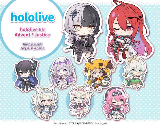 Chibi Fuwamoco Acrylic Charm - Etsy