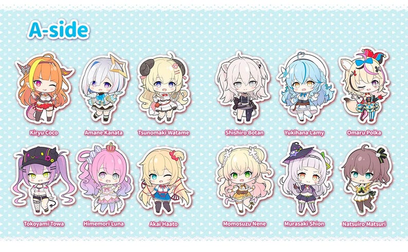 Hololive 4th Gen/5th Gen & Friends | Acrylic Keychains + Stickers - Etsy