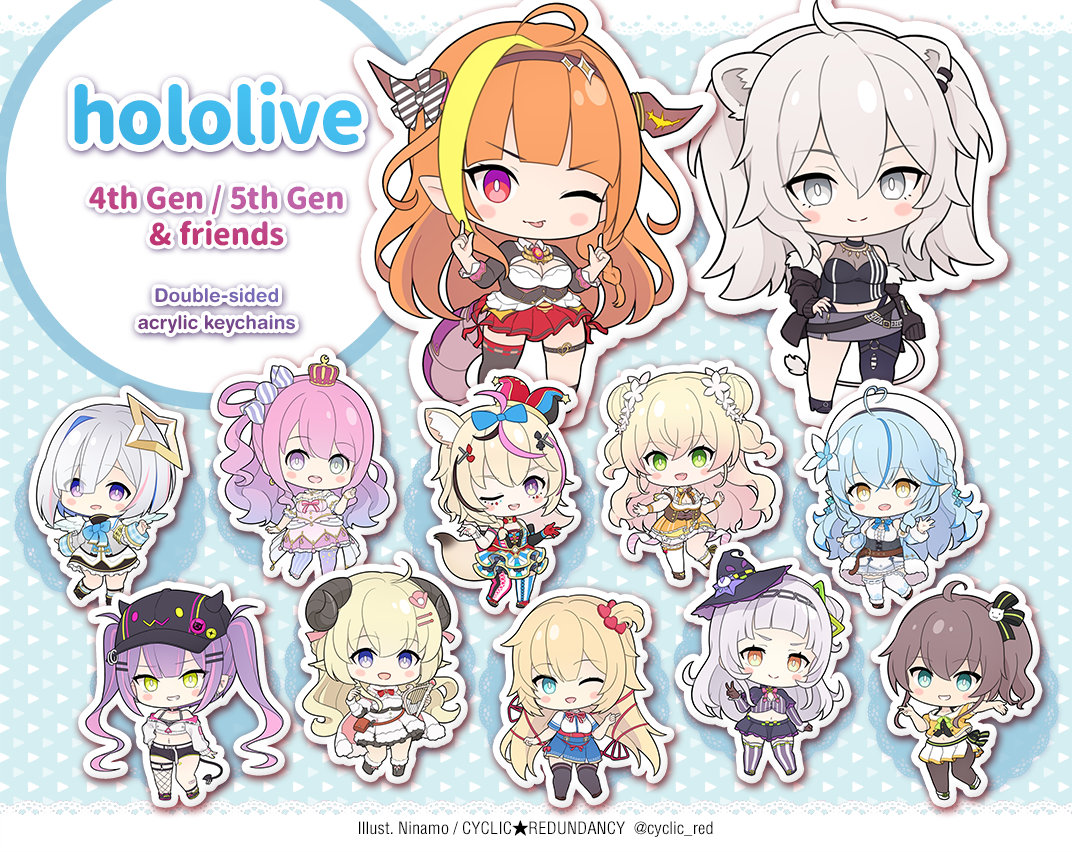 Hololive 4th Gen/5th Gen & Friends | Acrylic Keychains + Stickers - Etsy