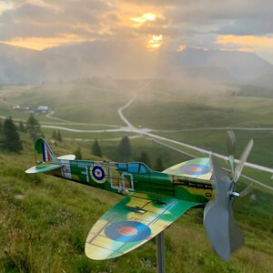 Wind Spinner Aircraft Model Supermarine Spitfire in Stainless Steel - Etsy