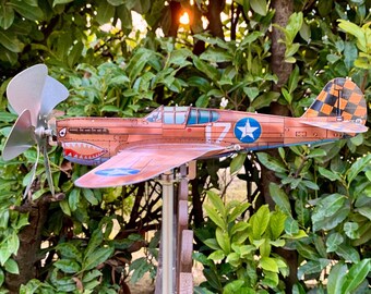 Wind Spinner Aircraft Model Lockheed P-38 J Lightning in Stainless ...