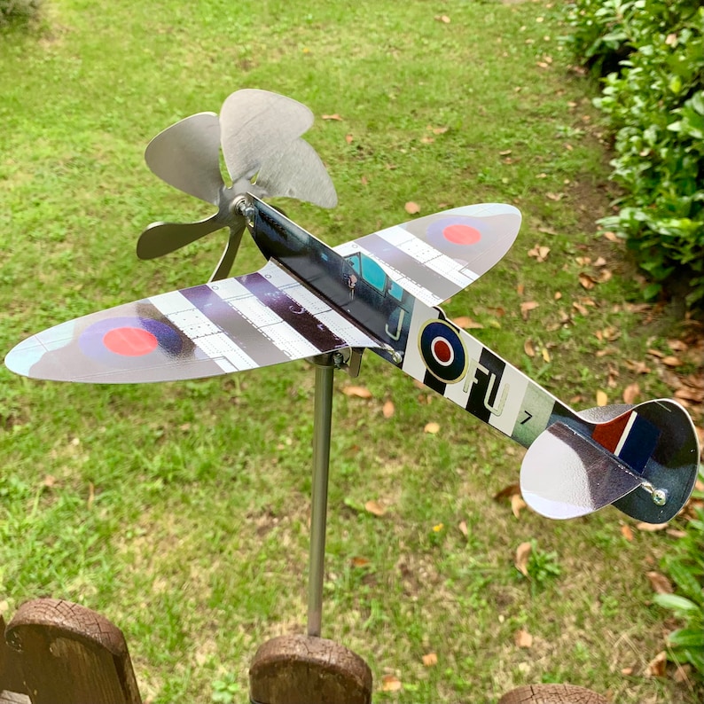 Wind Spinner Aircraft Model Supermarine Spitfire in Stainless Steel - Etsy