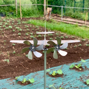 Wind Spinner Aircraft Model Caproni CA 311 in Stainless Steel - Etsy