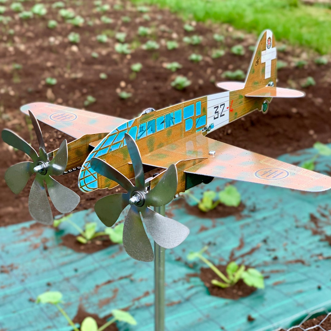Wind Spinner Aircraft Model Caproni CA 311 in Stainless Steel - Etsy
