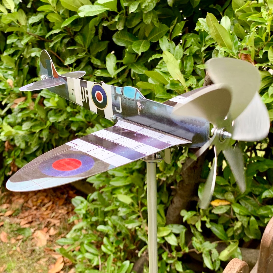 Wind Spinner Aircraft Model Supermarine Spitfire in Stainless Steel - Etsy