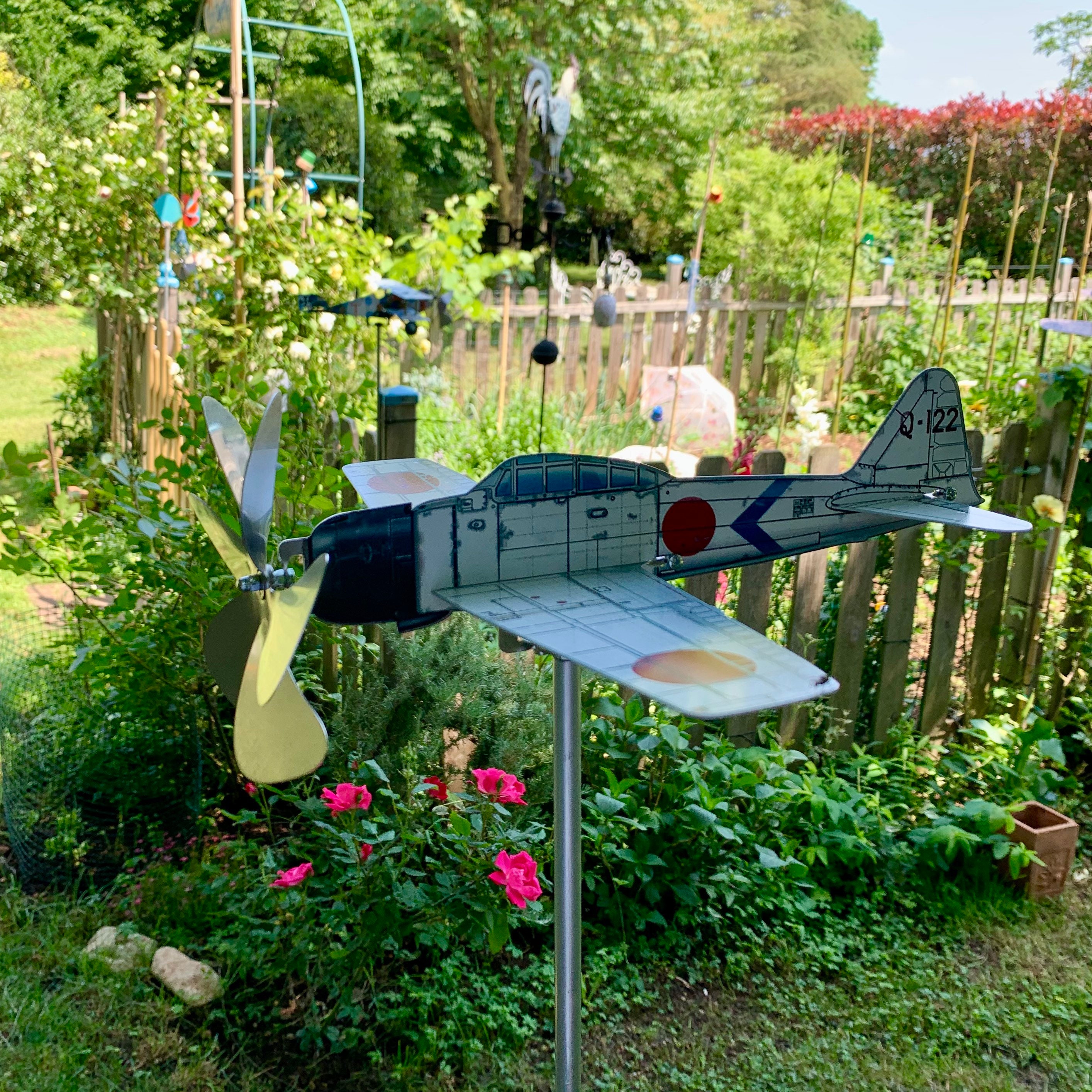 Airplane Wind Spinner Aircraft Pinwheel Garden Decor | Etsy