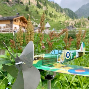 Wind Spinner Aircraft Model Supermarine Spitfire in Stainless Steel - Etsy