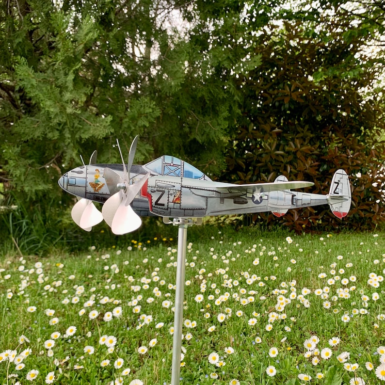 Wind Spinner Aircraft Model Lockheed P-38 J Lightning - Etsy Canada