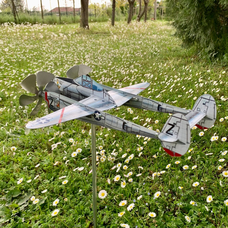 Wind Spinner Aircraft Model Lockheed P-38 J Lightning - Etsy