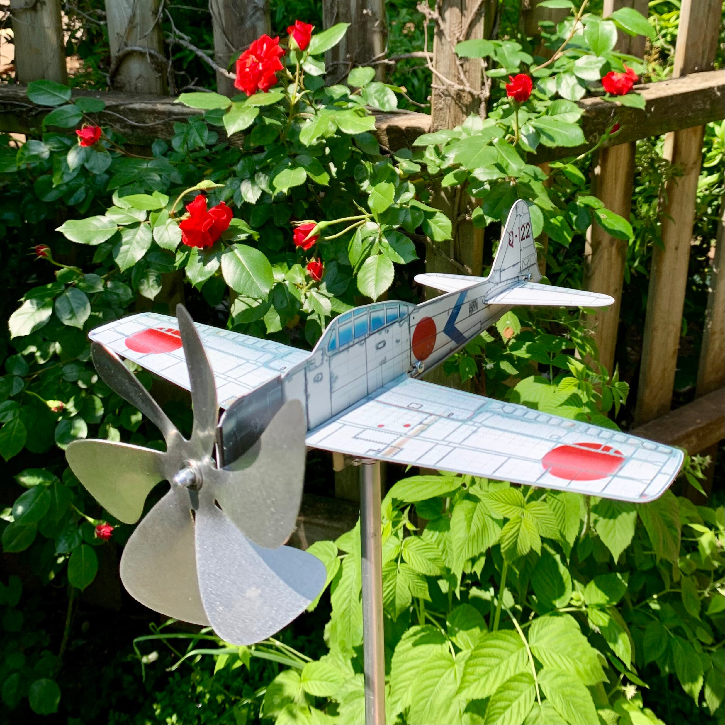 Airplane Wind Spinner Aircraft Pinwheel Garden Decor | Etsy