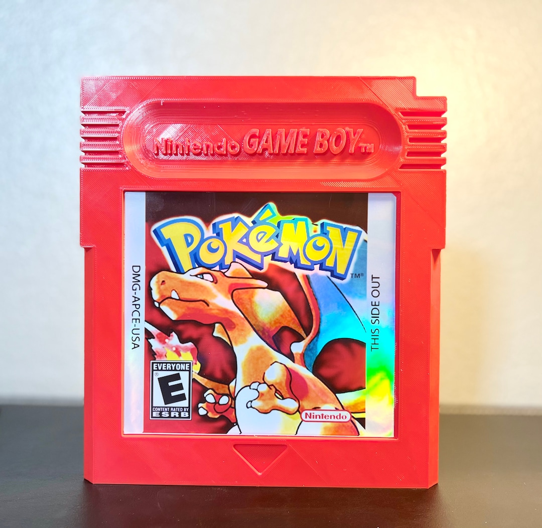 Giant Pokemon Red Gameboy Cartridge With Holographic Vinyl - Etsy