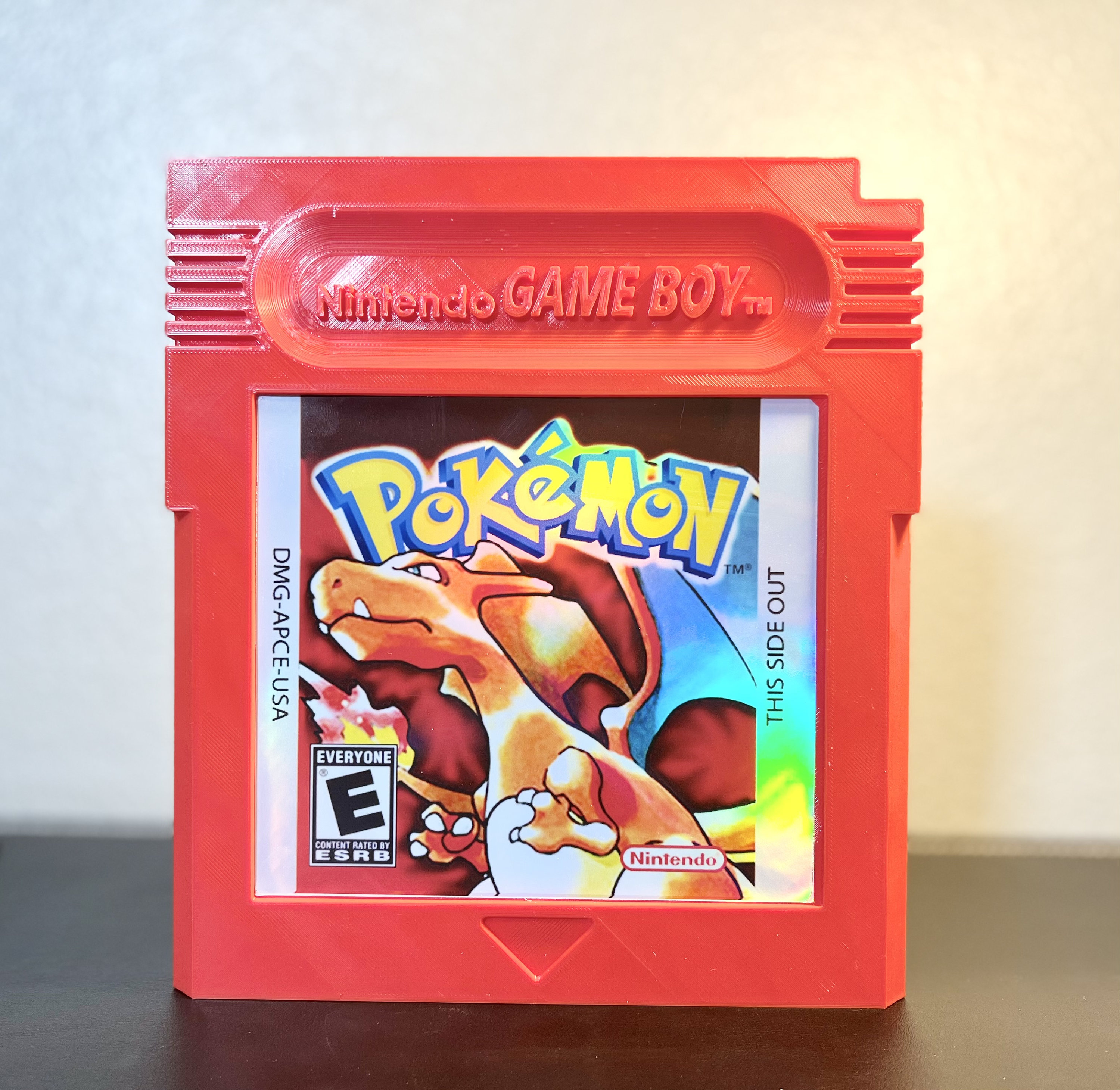 Giant Pokemon Red Gameboy Cartridge With Holographic Vinyl - Etsy