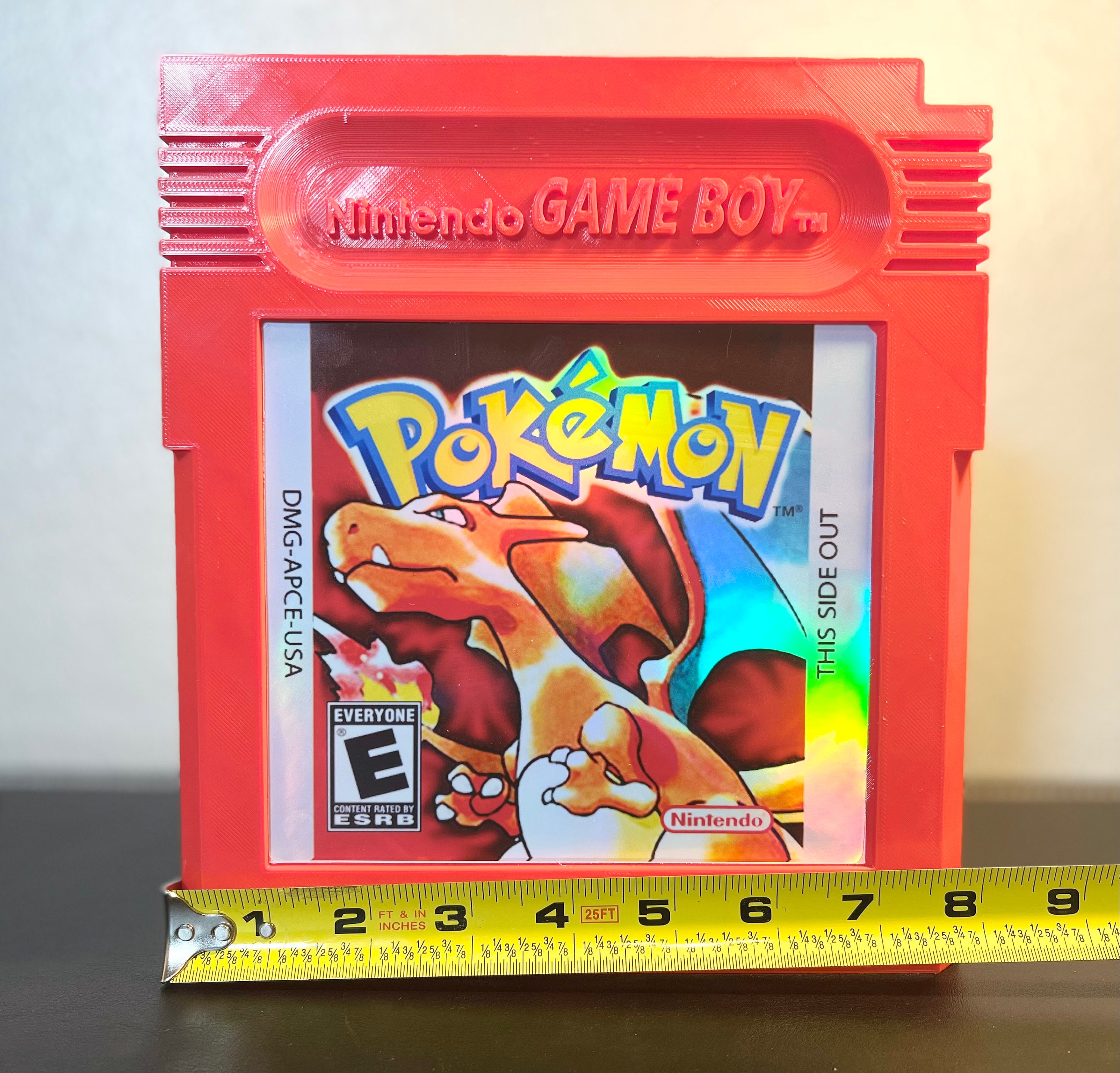 Giant Pokemon Red Gameboy Cartridge With Holographic Vinyl - Etsy