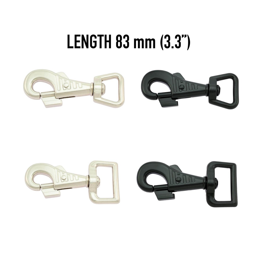 Deluxe Spring Snap Hook With Safety Lock 83mm - Trigger Clip Swivel ...