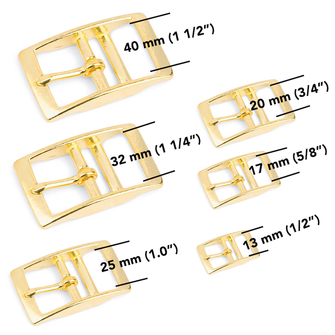 Dog Collar Buckle - Solid Brass Buckle - Center Bar Buckle Replacement ...