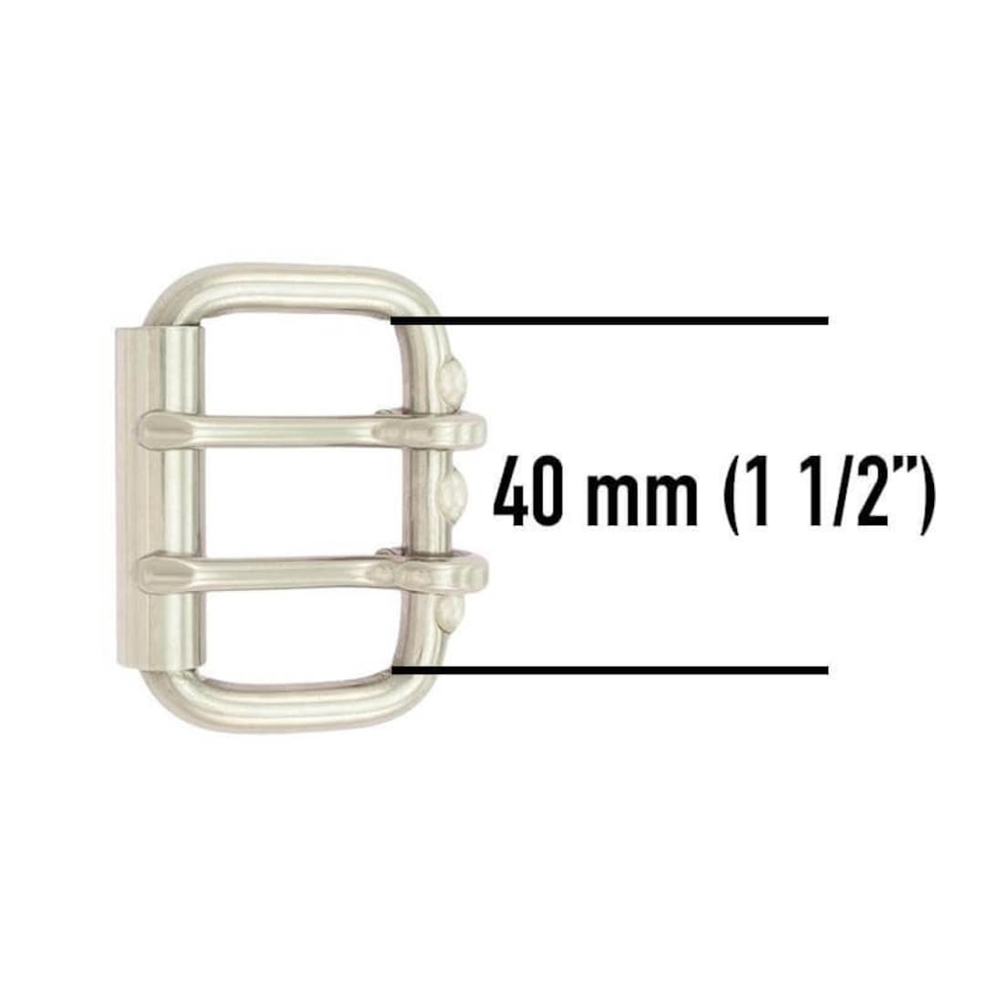 Heavy Duty Double Prong Buckle - Two Pronged Roller Buckle - 40 Mm ...