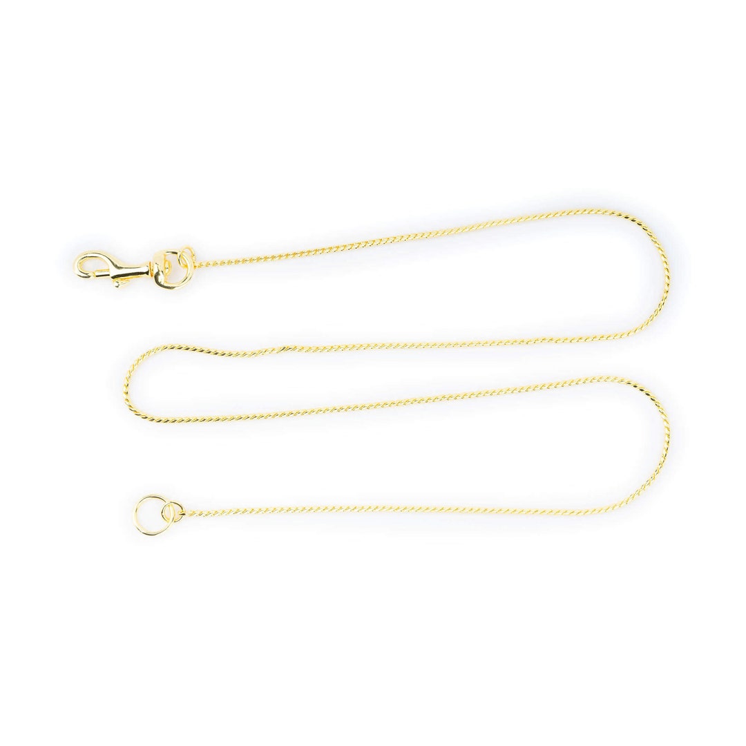Dog Show Lead - Snake Chain Dog Leash Conformation - Brass Gold Plated ...