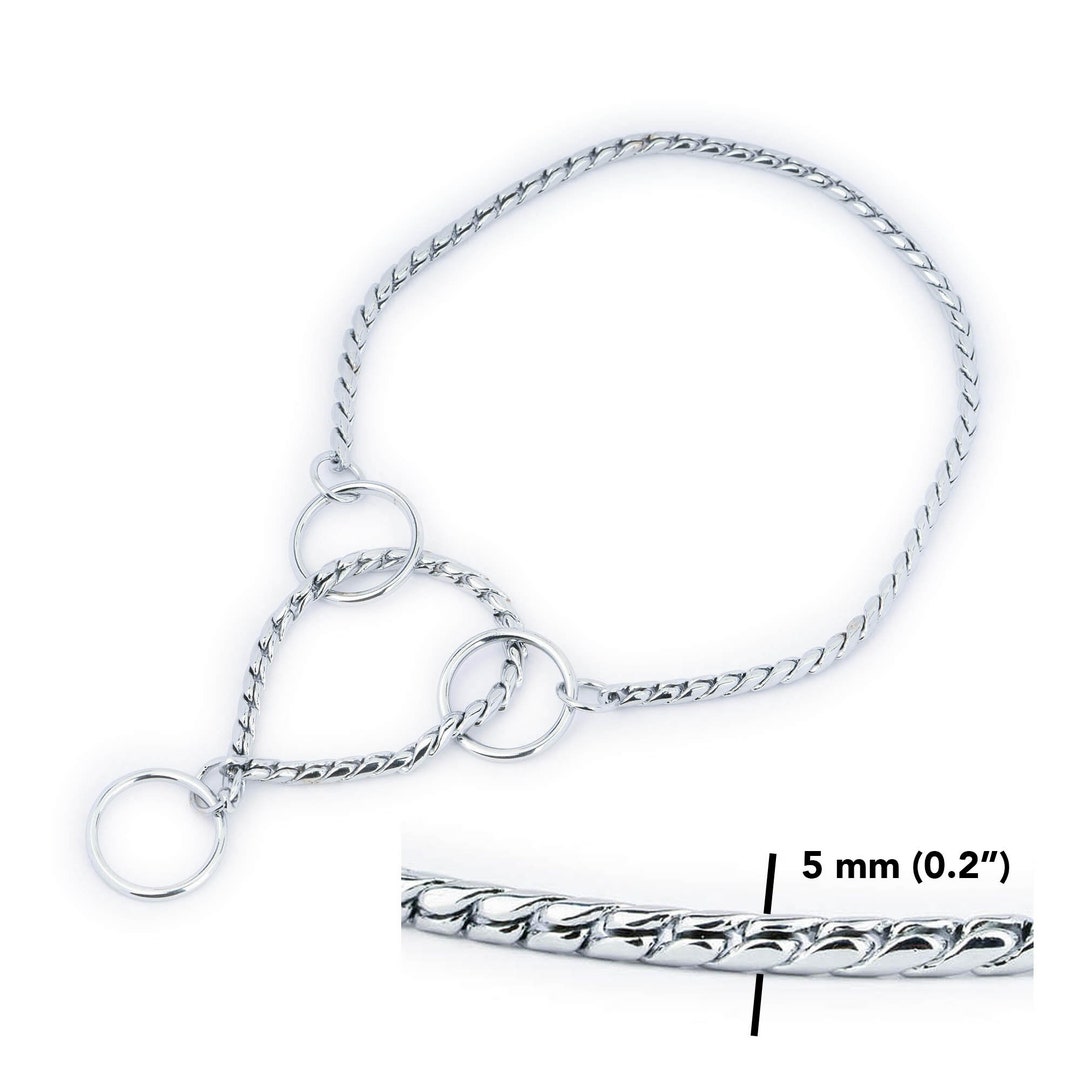 Martingale Dog Collar - Snake Chain Show Collar - Luxury Dog Collar ...