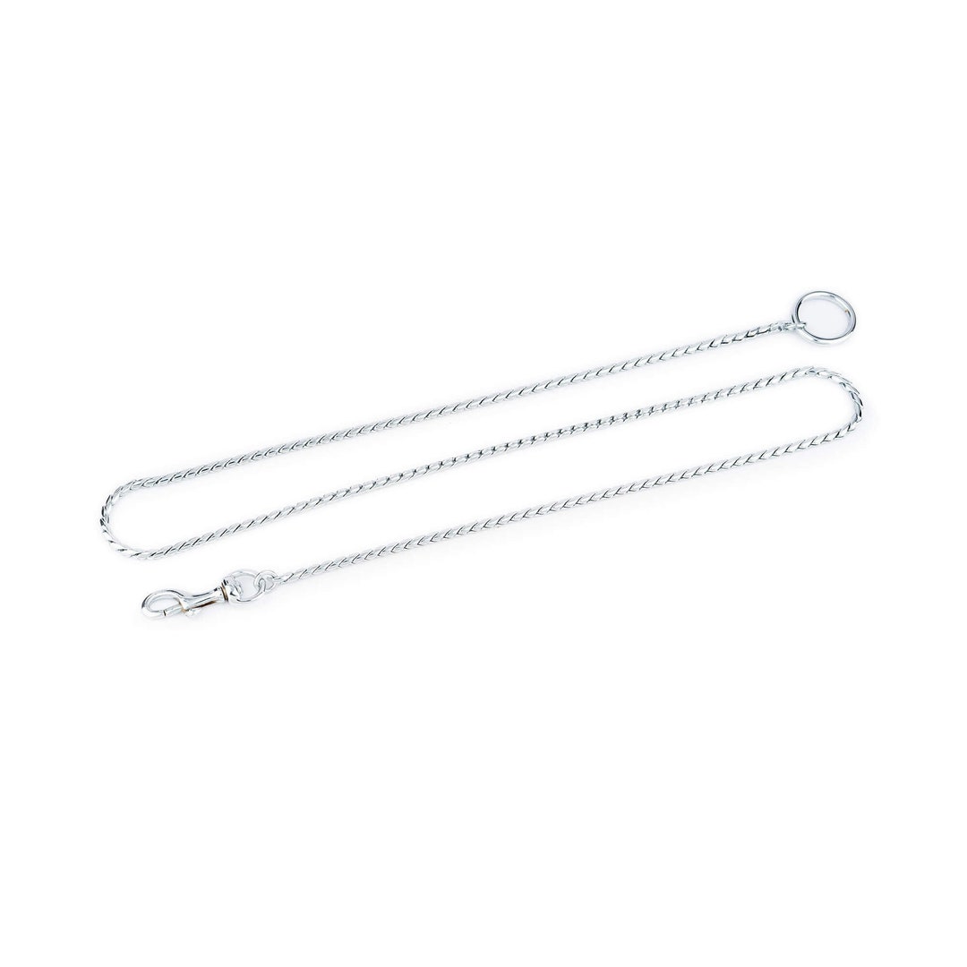 Dog Show Lead - 4 Mm Snake Chain Dog Leash Conformation - Brass Silver ...