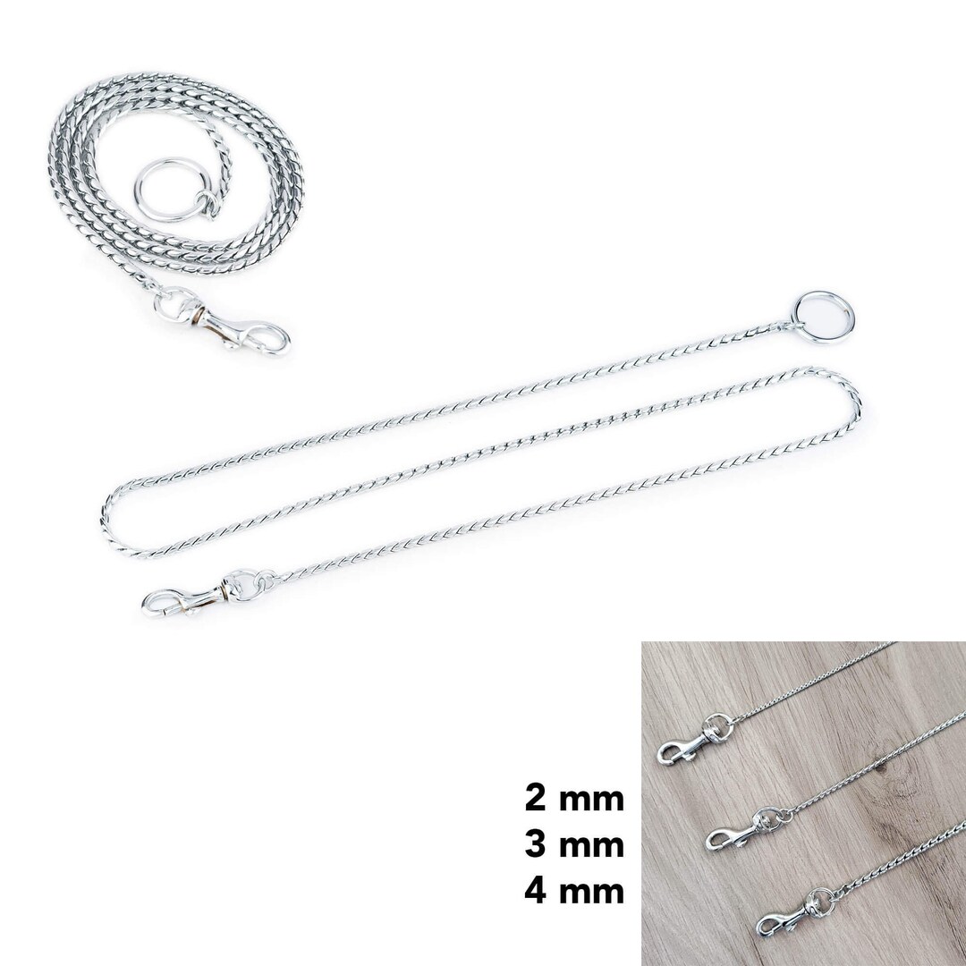 Dog Show Lead - Snake Chain Dog Leash Conformation - Brass Silver ...