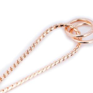 Martingale Snake Chain for Dog Collar Brass Rose Gold 3 Mm Metal Dog ...