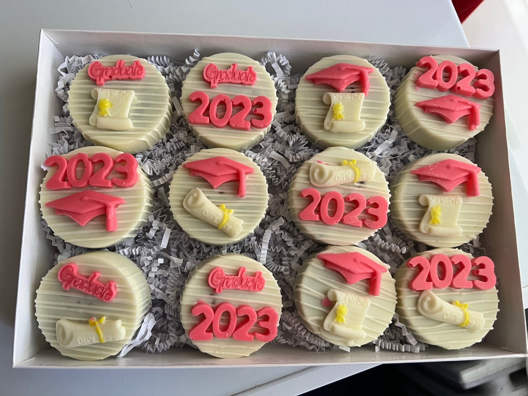 Graduation Chocolate Covered Oreos 12 Count - Etsy