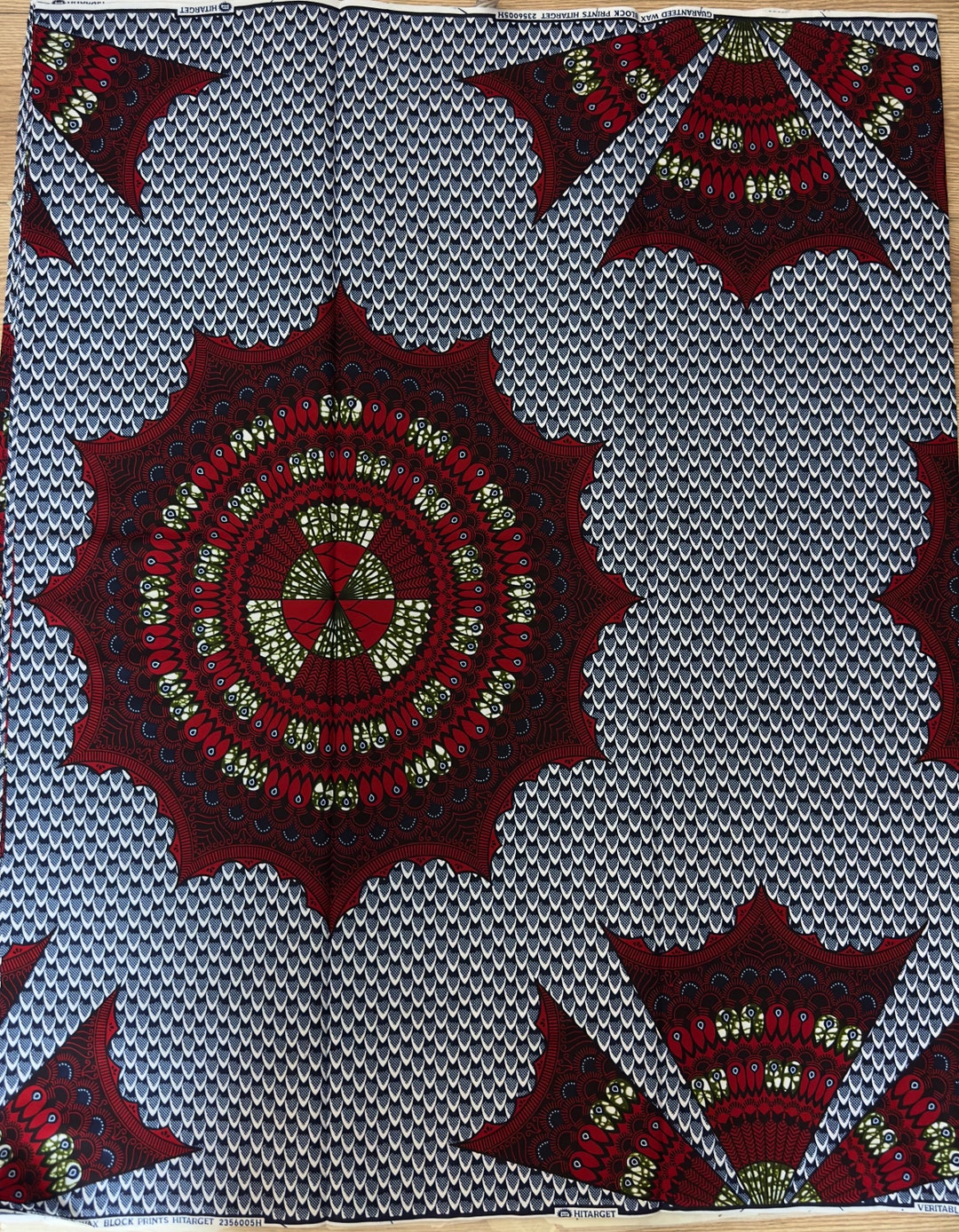 African Fabric - Red Ankara Print - African Clothing - Craft African ...