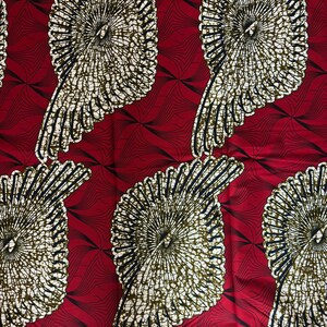 African Fabric - Ankara - Red African Print Fabric - Craft African ...