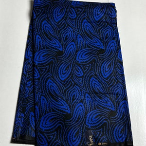 African Print Fabric, Ankara Blue Fabric - Etsy