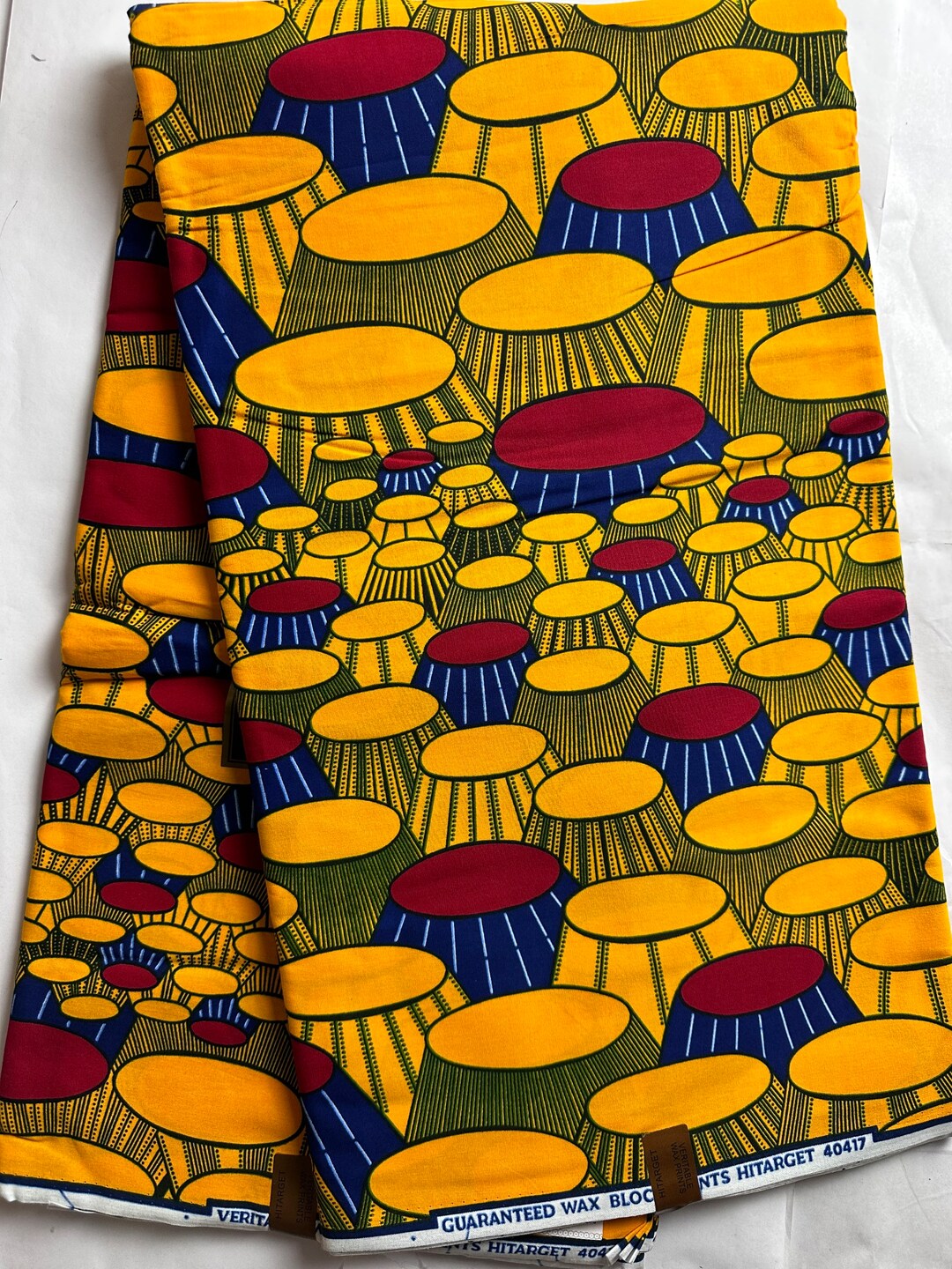 African Fabric Yellow Ankara Print Fabric African Clothing Craft ...
