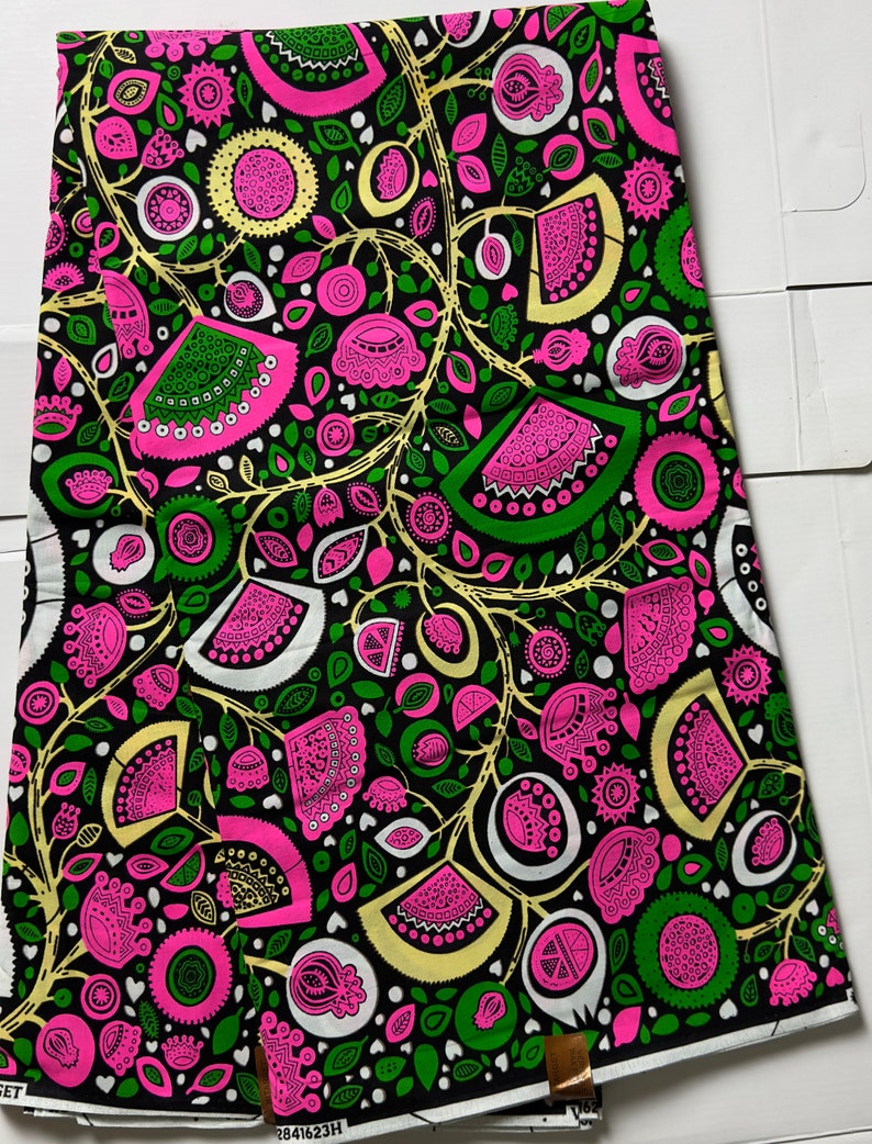 African Fabric - Ankara - Pink African Print Fabric - African Clothing ...