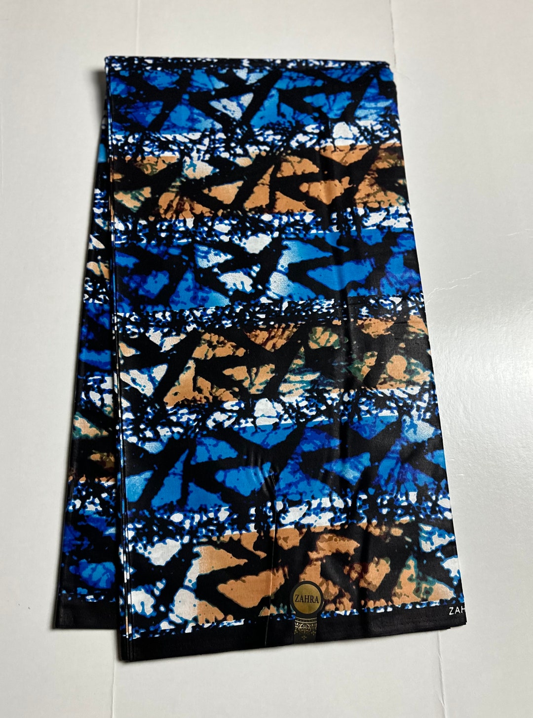 African Print Fabric, Ankara -blue Fabric - Etsy