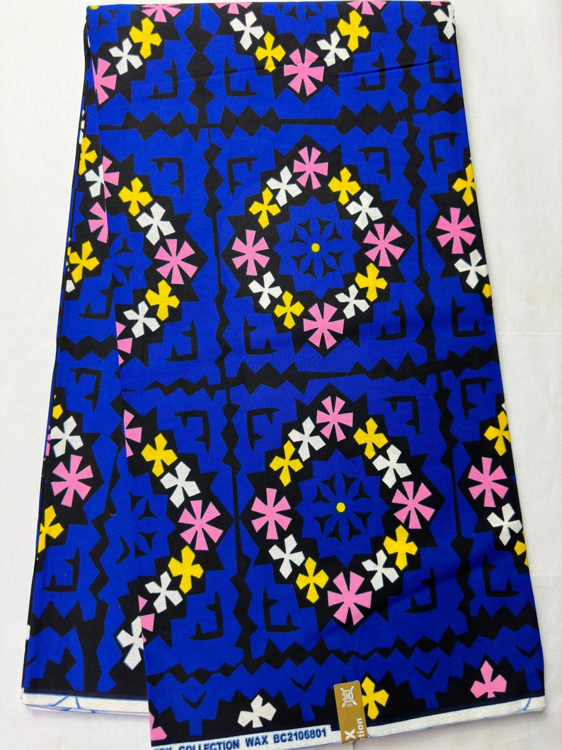 African Fabric Ankara Blue African Print Fabric Craft - Etsy