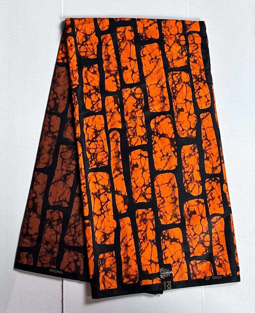 African Print Fabric, Ankara - Orange, Brown Fabric - Etsy