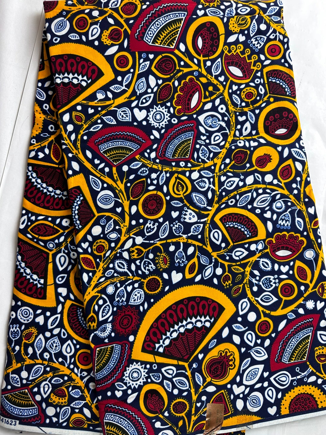 African Fabric Orange Ankara African Print Fabric African Clothing ...