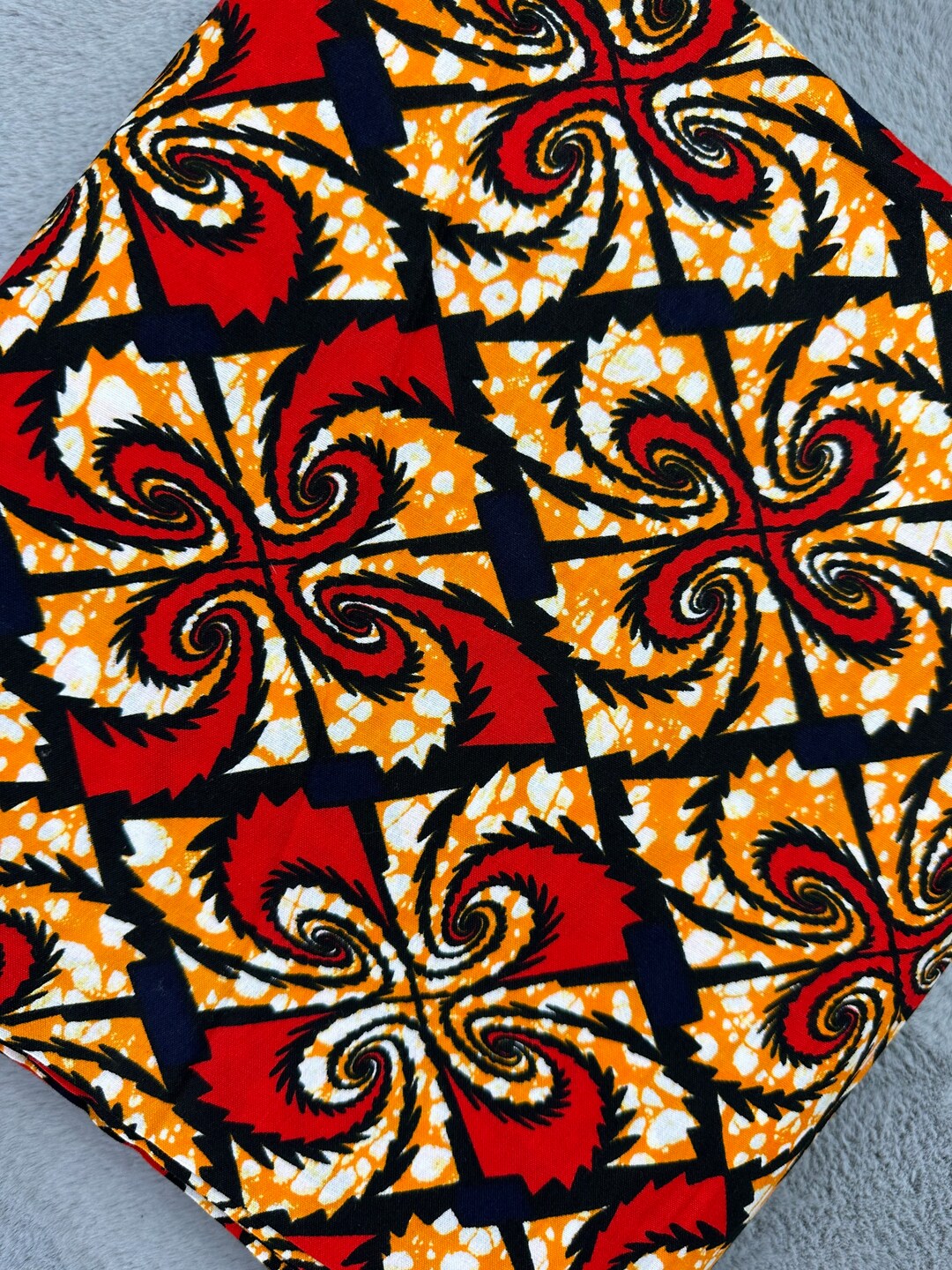 African Fabric - Red Ankara - African Print Fabric - Ankara Print ...