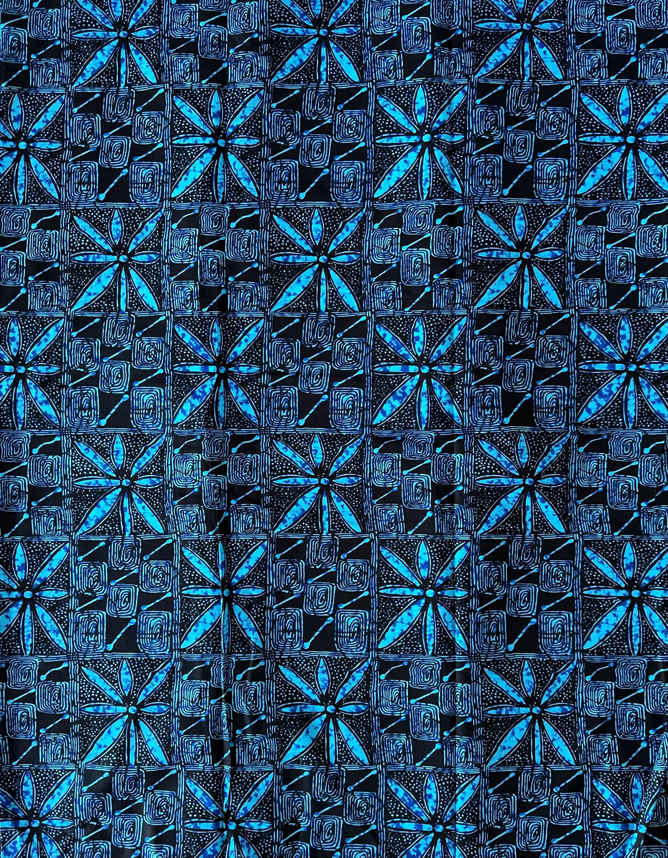 African Print Fabric, Ankara - Blue Fabric - Etsy