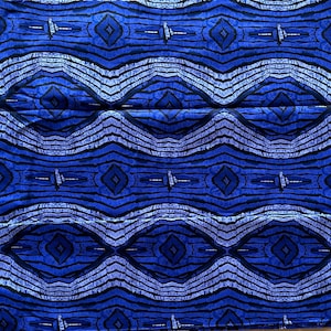 African Print Fabric, Ankara - Blue Fabric - Etsy