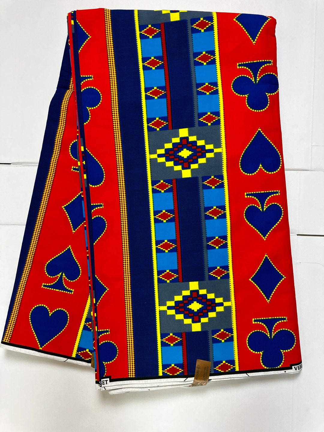 African Fabric - Red Ankara - African Clothing - Craft Fabric - Ankara ...