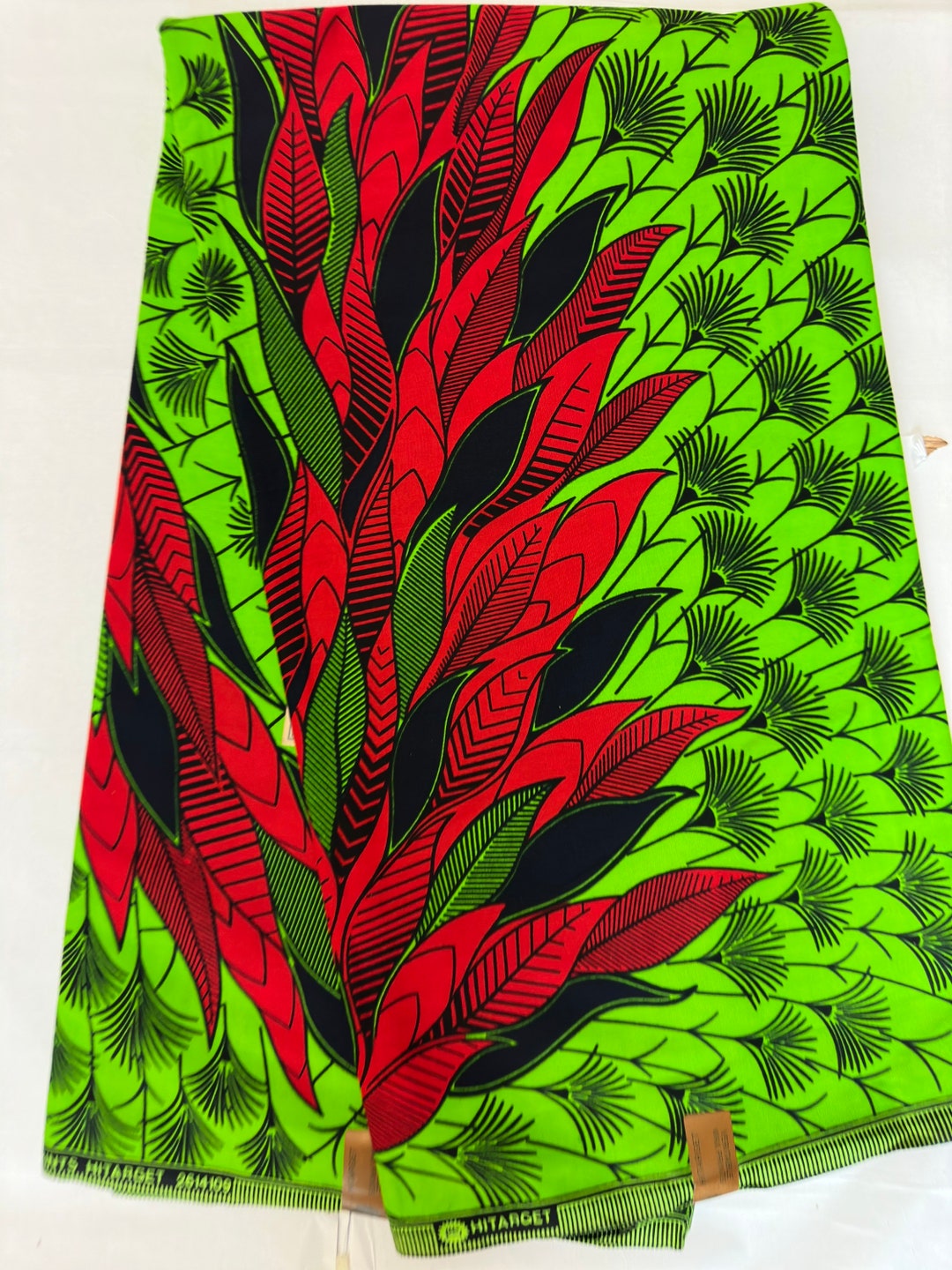 African Fabric - Ankara - Green African Print Fabric - Craft African ...